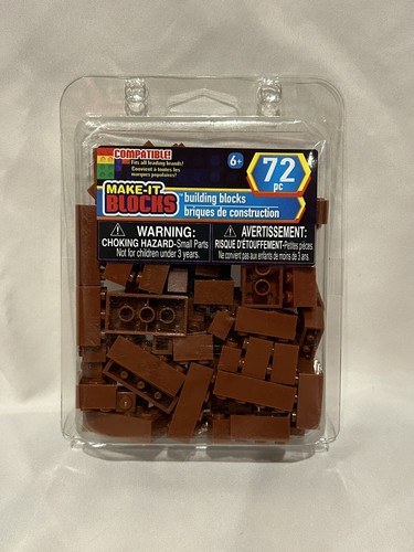 NEW Make It Blocks Brown Building Blocks - 72 Pieces | eBay