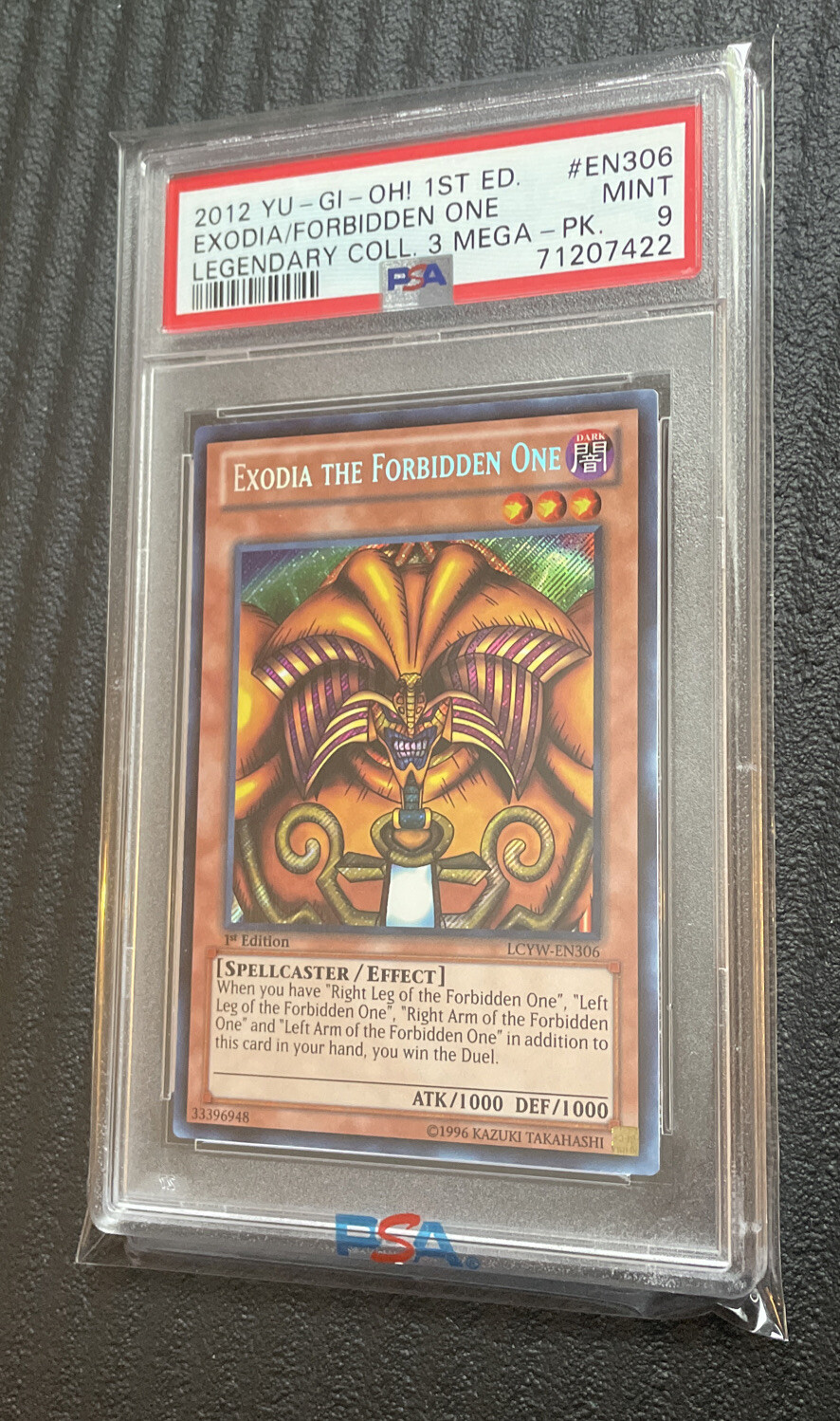 Yugioh! Exodia the Forbidden One LCYW-EN306 Secret Rare 1st Edition PSA ...