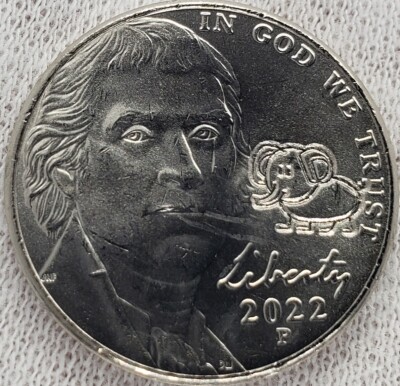 2022 Nickel African Elephant Mammoth Animal Counterstamp Lucky Charm ...