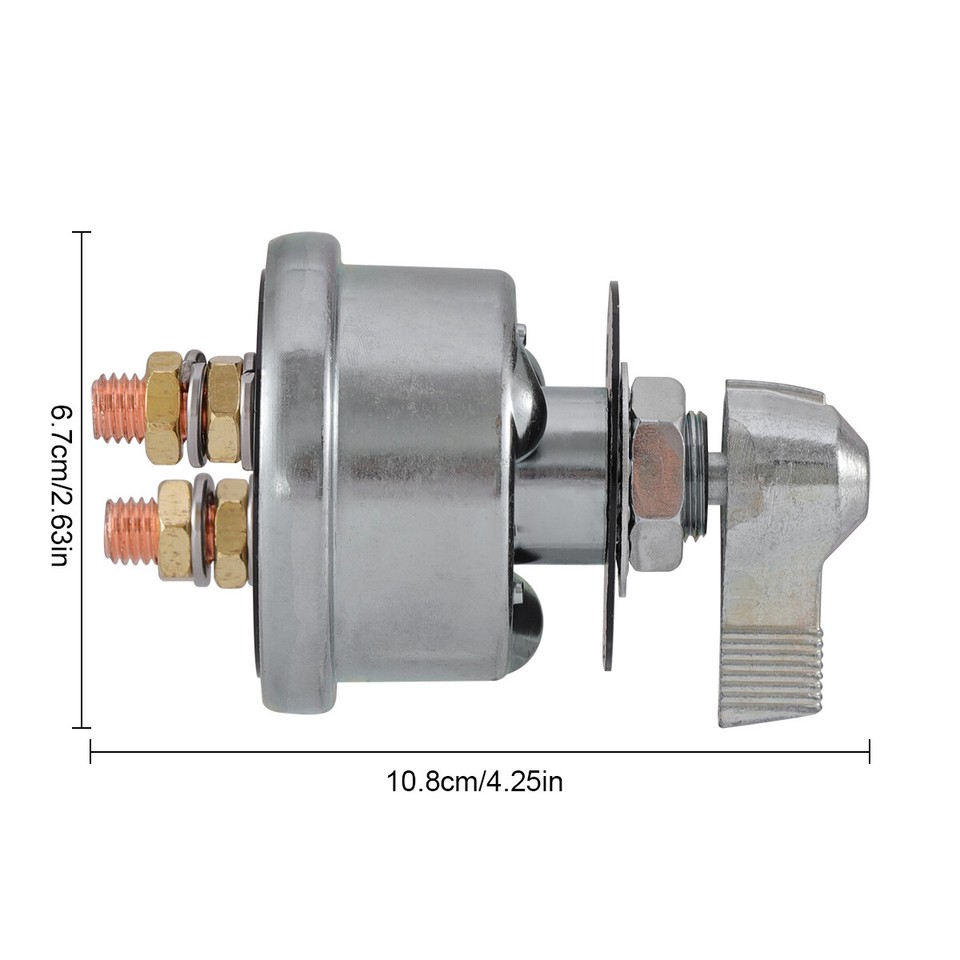 12V Master Battery Disconnect Switch 2 post SPST Kill Cut Off Nascar ...