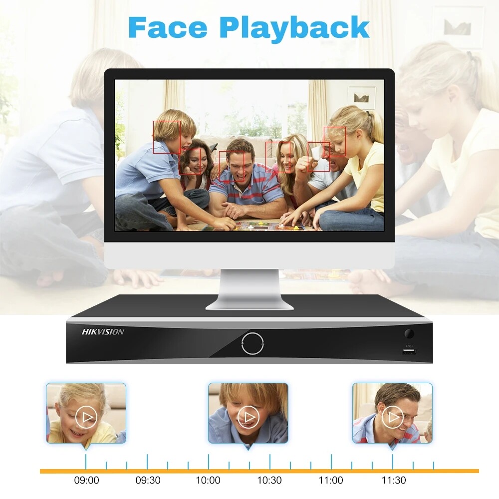 Hikvision 32-ch 1.5U K Series AcuSense 4K NVR DS-7732NXI-K4 32channel ...