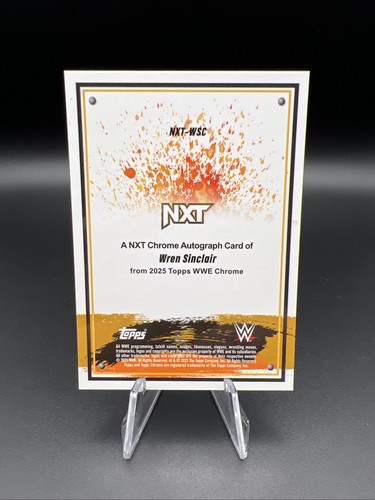 2025 Topps Chrome WWE Wren Sinclair Auto Blue Refractor 007/150 NXT | eBay