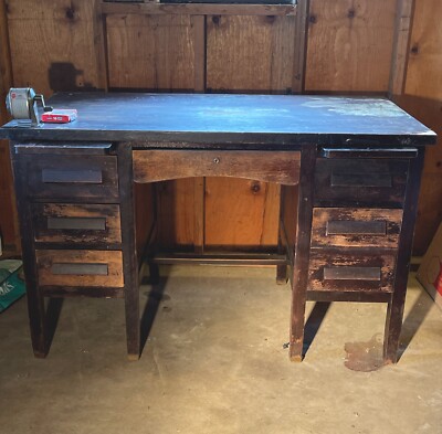 Vintage School Teachers Desk Very Old | eBay