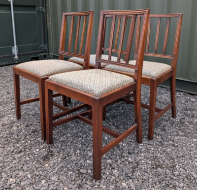Set of 4 Bevan Funnell Reprodux Mahogany Dining Chairs | eBay UK