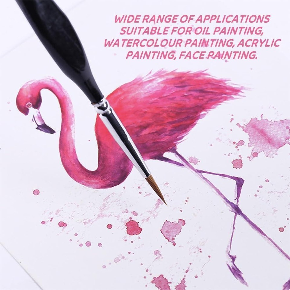 10Pcs Micro Paint Brushes Set，Nail Art Brushes for Acrylic, Watercolor ...