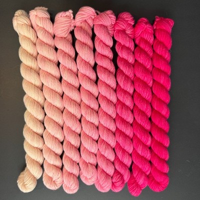 PALE TO HOT PINK GRADIENT YARN - Fingering Weight - Merino | eBay