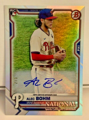 Alec Bohm 2021 Topps Bowman National Nscc Arc-en-Ciel Feuille RC ...