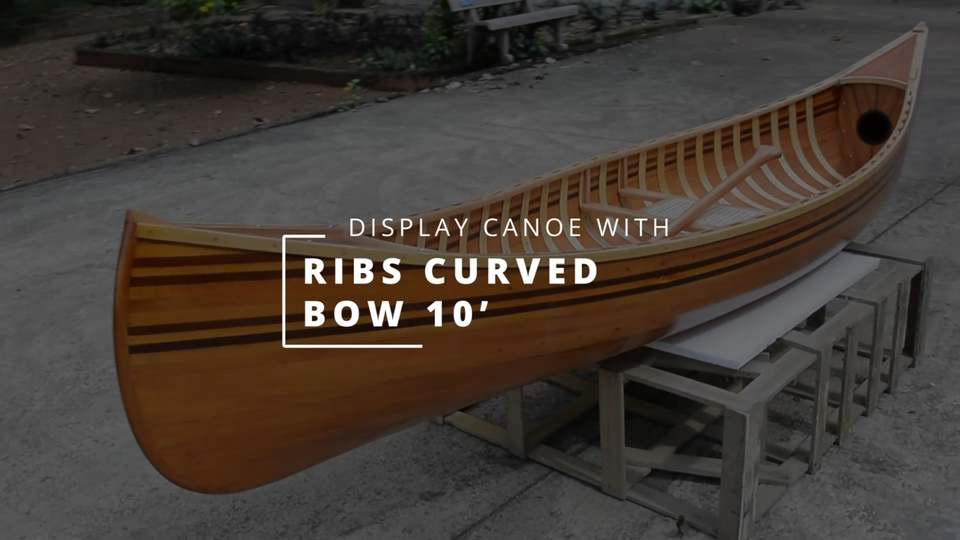 Handcrafted Cedar Canoe Display Piece with Paddle – Matte Finish ...