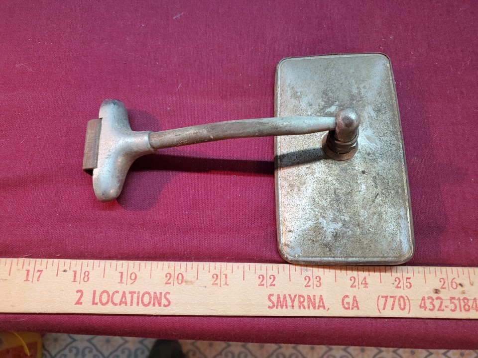 Vtg 30s 40s 50s Rat Rod hot rod old school outside Rearview clip on ...
