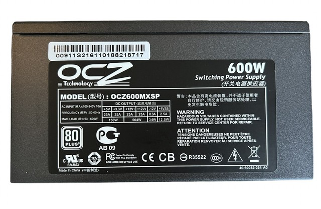 ModXStream Pro (OCZ600MXSP) (842024009115) 600-Watt Power Supply for ...