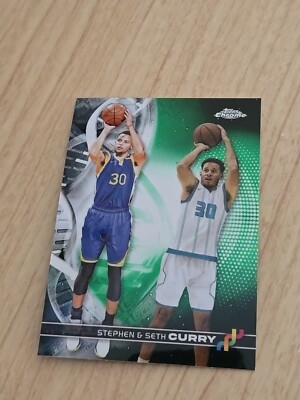 2024 Topps Chrome Basketball Stephen Curry Seth Curry DNA-1 Logo Green ...