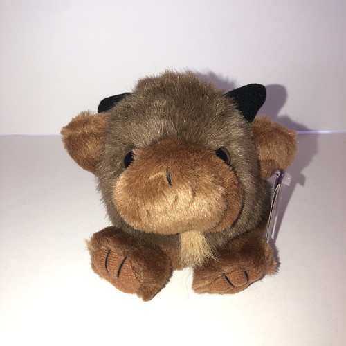 NWT Vintage Swibco Puffkins 4" BIFF Buffalo Bison Bean Plush Toy ...