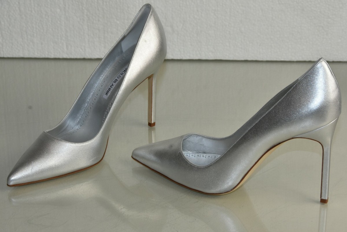 Metallic Silver Pumps