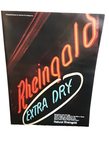 1971 Rheingold Beer Mets Shea Stadium Neon Sign Vintage Ad ...