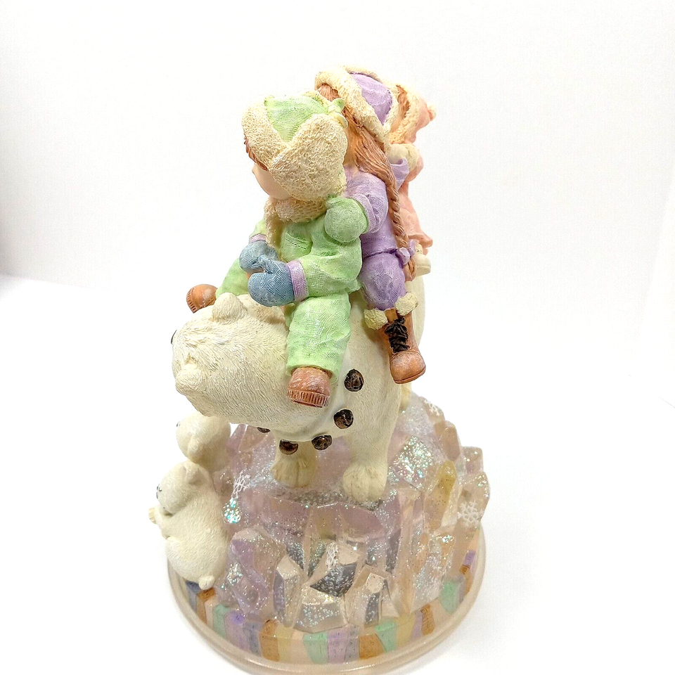 San Francisco Co Music Box Winter Wonderland Kids Riding on Bear Ruth ...