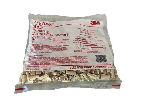 3M 212 Electrical Spring Connector Qty of 500 | eBay