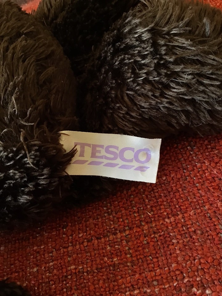 Vintage 2001 '01 Tesco Dark Brown Teddy Bear Soft Plush Toy 12" | eBay UK