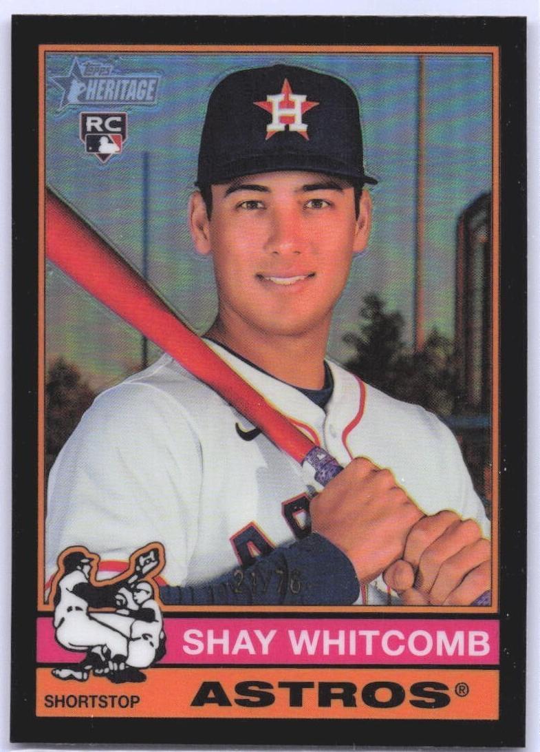 2025 Topps Heritage - Shay Whitcomb #362 Chrome Black Border /76 (RC) for sale online | eBay