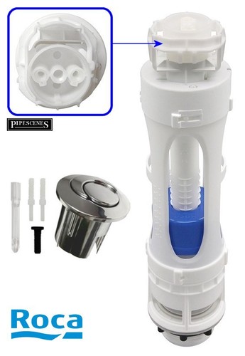 Roca Spare Flush Valve NEW STYLE AH0004800R & Dual Flush Push Button ...