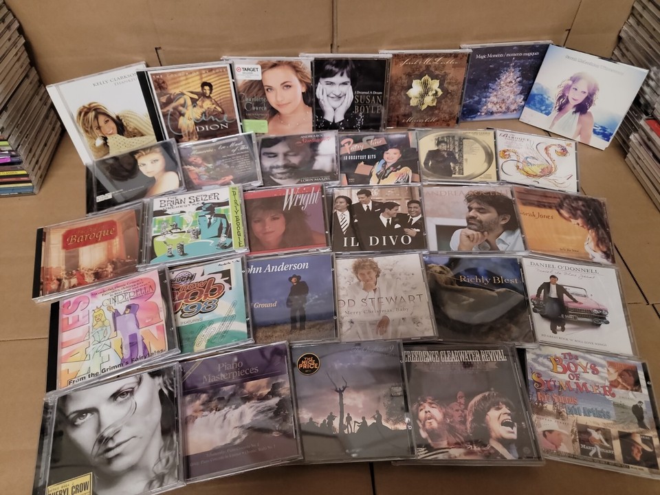 Lot of 100 Assorted CDs MIX ALL Genres Artwork+Case RANDOM BUNDLE ...