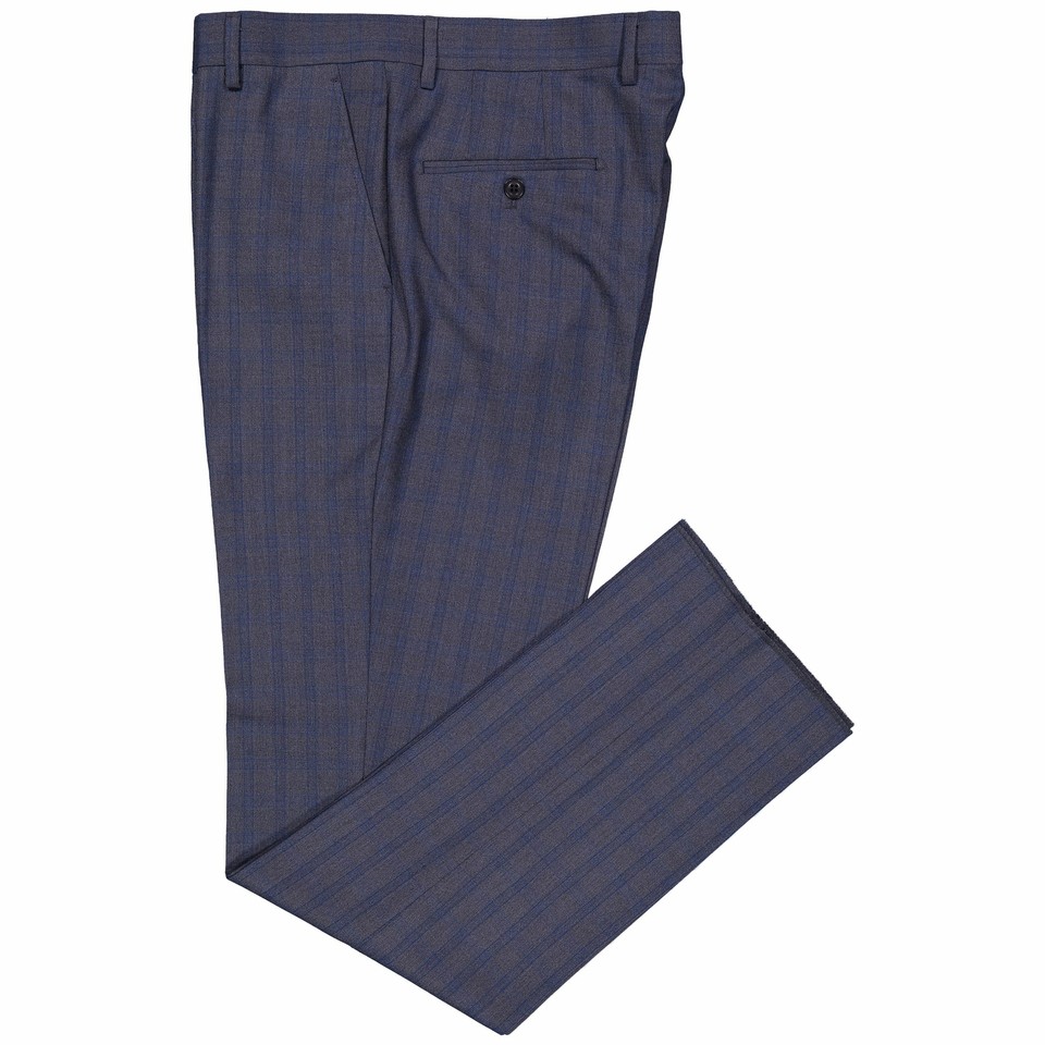 Alberto Cardinali Men's Gray Plaid 2 Button Slim Fit Business Suit NEW ...