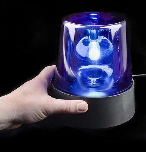 Blue 7" Lighted Beacon Party Light Rotating Spinning Flashing Lamp DJ ...