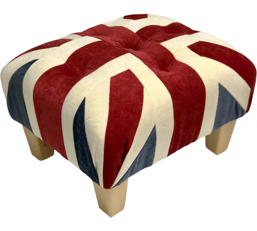 Small Union Jack Footstool / Pouffe /red White blue British Made UK ...