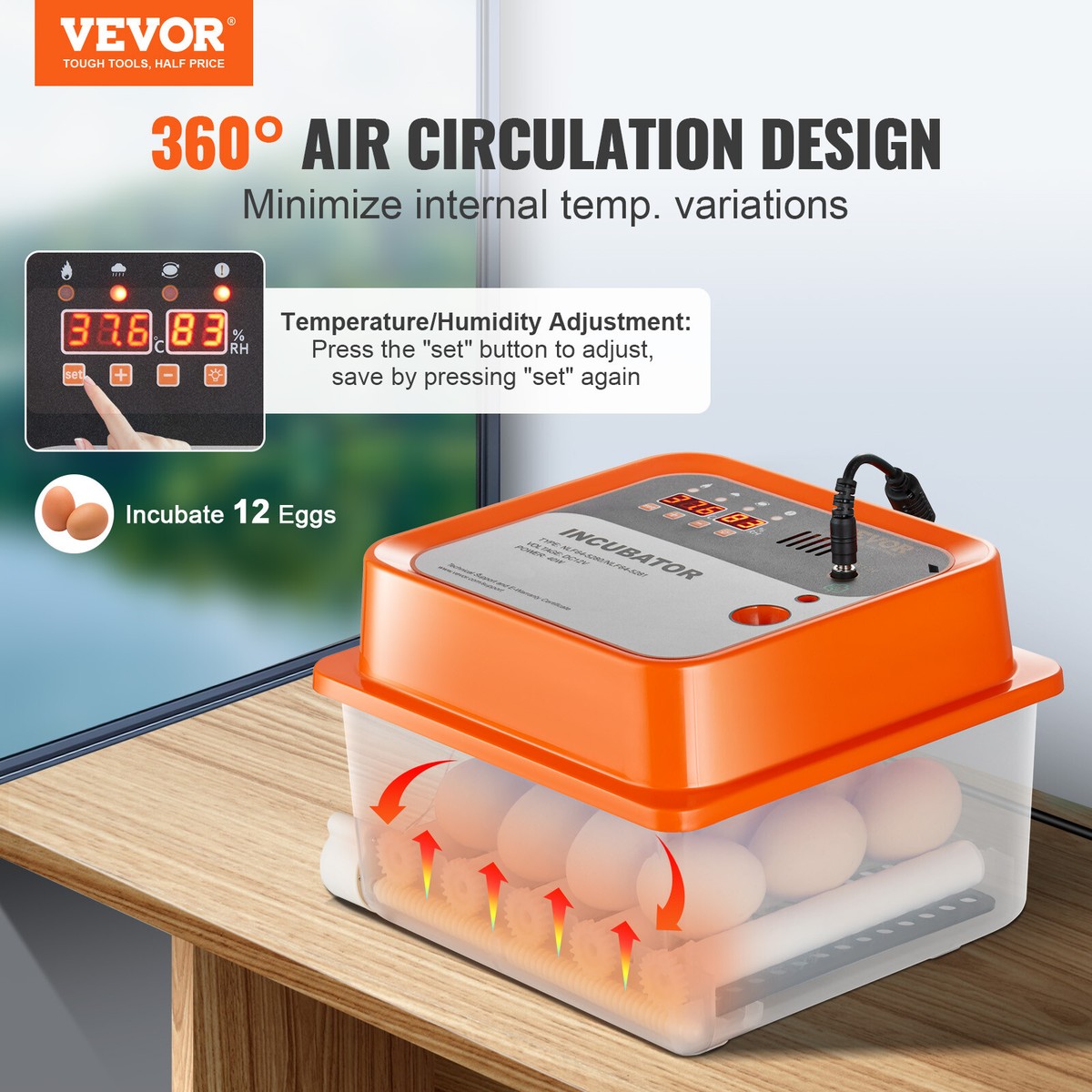 Nurture Right 360 Incubator GOYOJO Reptile Egg Incubator - Large 12.7 ...