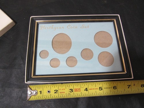Birthyear Coin EMPTY display BIRTH YEAR COIN DISPLAY - slots for coins ...