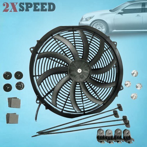 16" EMUSA Slim Electric Radiator Fan Pusher Puller 120w High Power ...