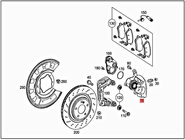 Genuine MERCEDES A217 C217 R231 W222 Parts set left Piston housing ...