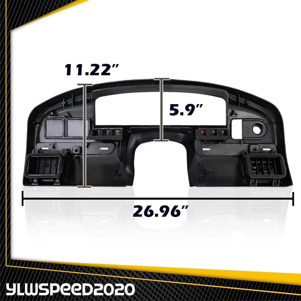 Fit For 94 -97 Ford F150 F250 F350 Dashboard Panel Bezel Instrument ...