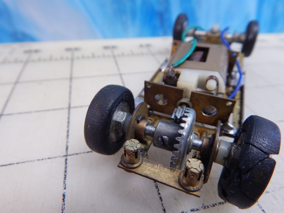 Vintage 1/32 Cox /Monogram model Slot Car chassis 5" long goodyear ...