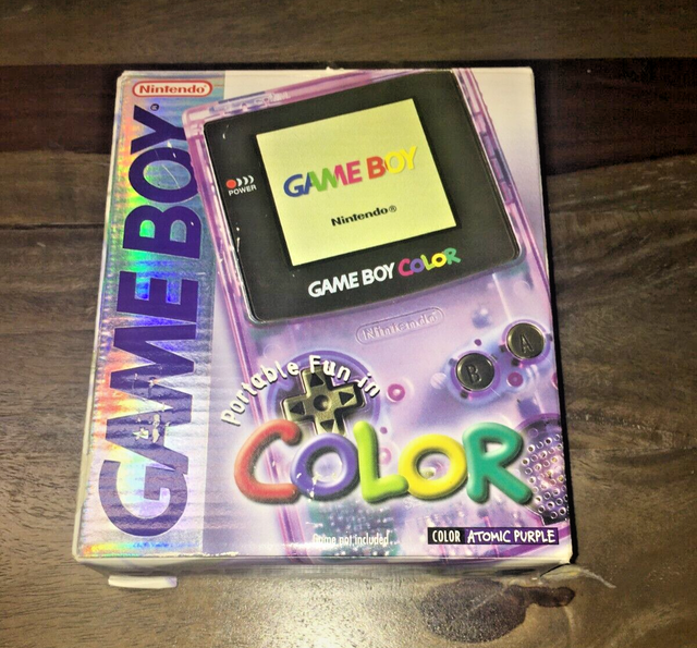 Nintendo Game Boy Color Handheld System - Atomic Purple for sale online ...