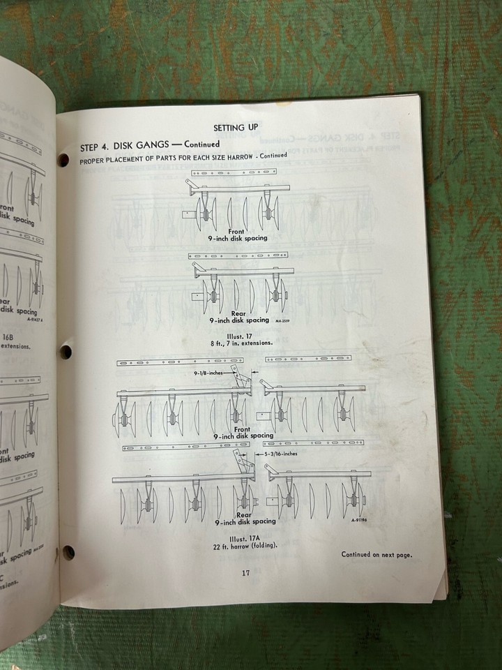 International Harvester Operator's Manual + Set Up - 480 Tandem Disk ...