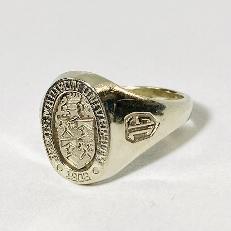 2016 James Madison University 10K White Gold Size 6.75 Balfour Class ...