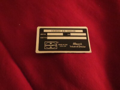 1989 PONTIAC FIREBIRD TRANS-AM 20TH ANNIV INTERCOOLER DECAL STICKER NEW ...