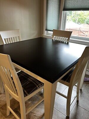 Canadel 4x4 Wood Table And Chairs. Hardly Used eBay