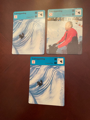 1977-79 Sportscaster Card Lot of 3 Tobogganing Cards - Winter Olympics ...