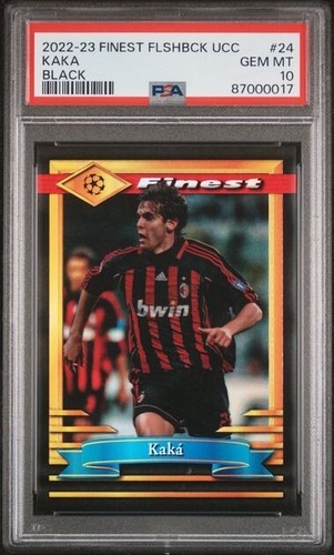 2022-23 Topps Finest Flashbacks UCC Kaka Black Refractor /25 PSA 10 Pop ...