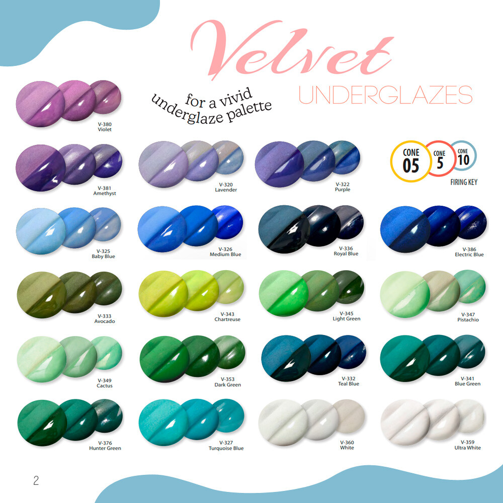 Amaco Underglazes Color Chart AMACO Semi Moist Underglaze Set #108