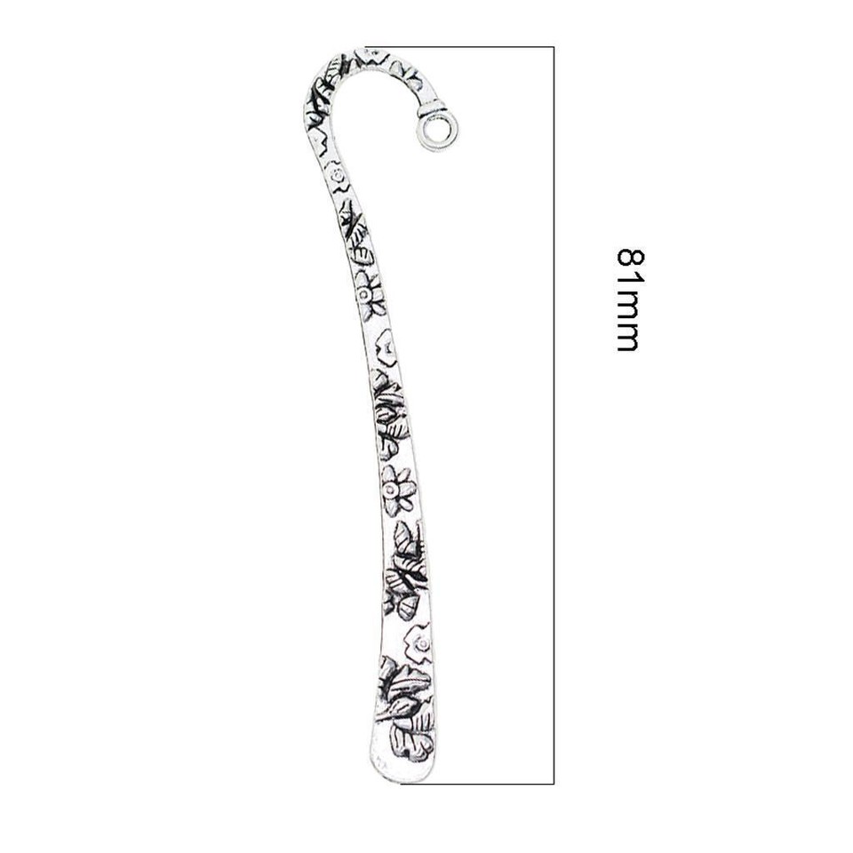 20pcs Silver Metal Bookmarks Book Mark With Hook Jewelry Findings DIY ...