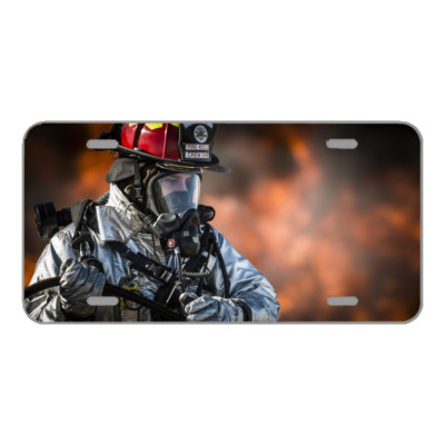 Custom Personalized License Plate With Firefighter By Fire Design Add ...