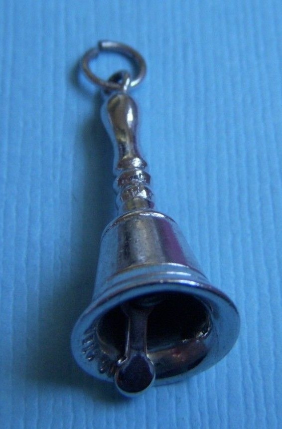 Vintage movable hand bell IC Colonial Williamsburg Virginia sterling ...