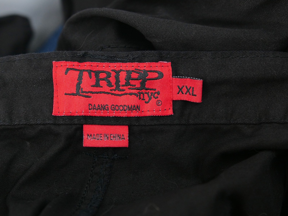 Tripp NYC X-Strap Pants Mens 2XL Black Red Chains Wide Leg Zip Off ...