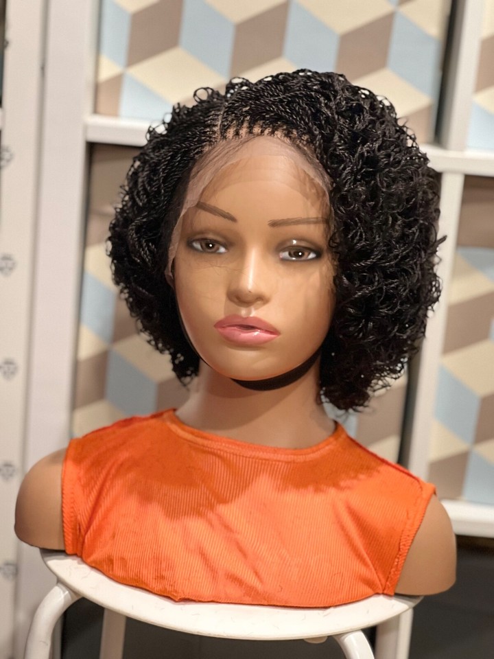 Braided wig: beautiful Handmade braided micro twist wig made on a full ...