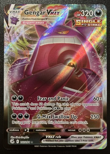 Gengar VMAX Full Art 157/264 Fusion Strike Pokemon 2021 | eBay