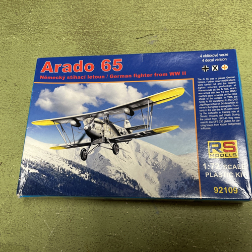 RS MODELS ARADO 1:72 COMPLETE SEALED PARTS AIRPLANE MODEL KIT | eBay