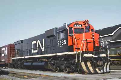 CN MLW M636 No. 2335 on July 3, 1971 at Belleville, ON 8 x 10 Photo | eBay