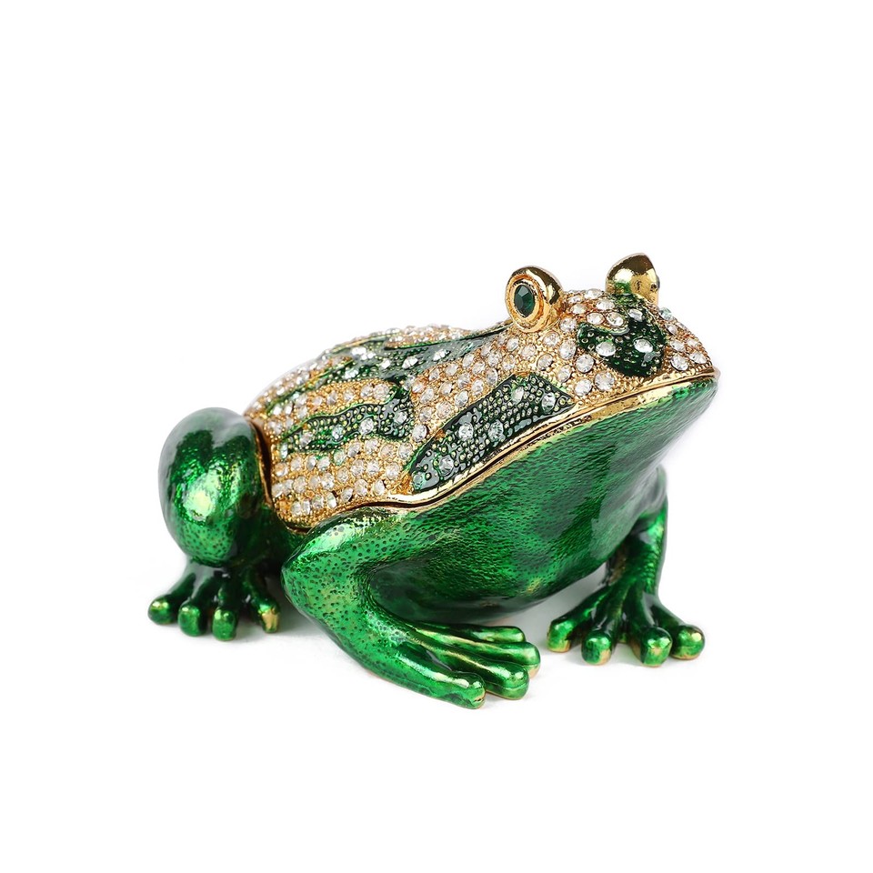 Frog Trinket Boxes Hinged Enamel Hand-Painted Jewelry Box Animals ...